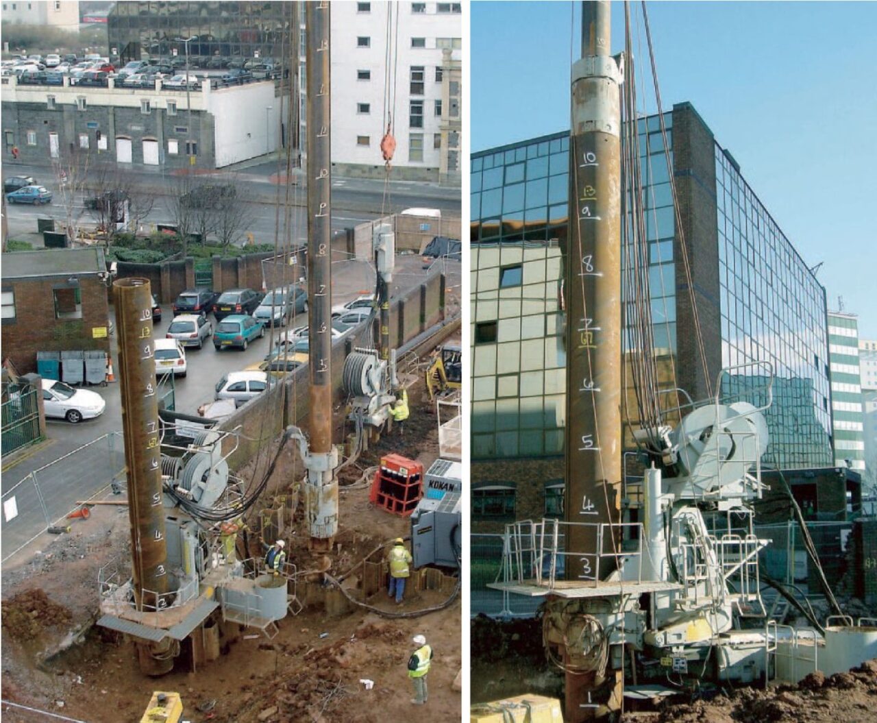 Retaining wall for a new shopping mall | GIKEN LTD.