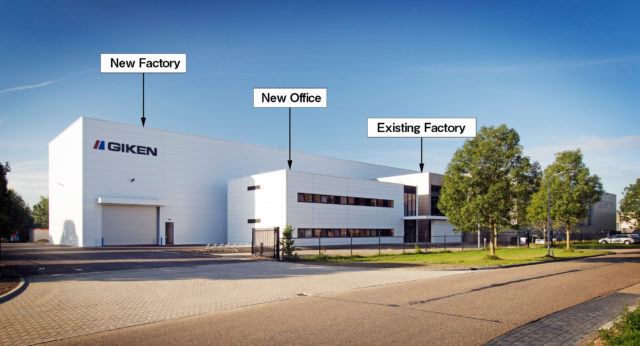 Construction of Giken Europe's new factory and office building ...