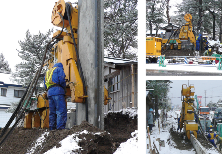 Concrete Sheet Pile Press-in Method | GIKEN LTD.