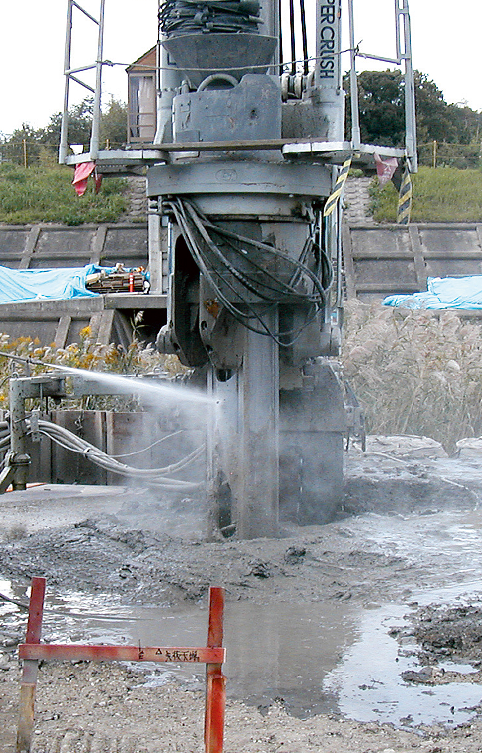 Retaining structure for bridge pier | GIKEN LTD.