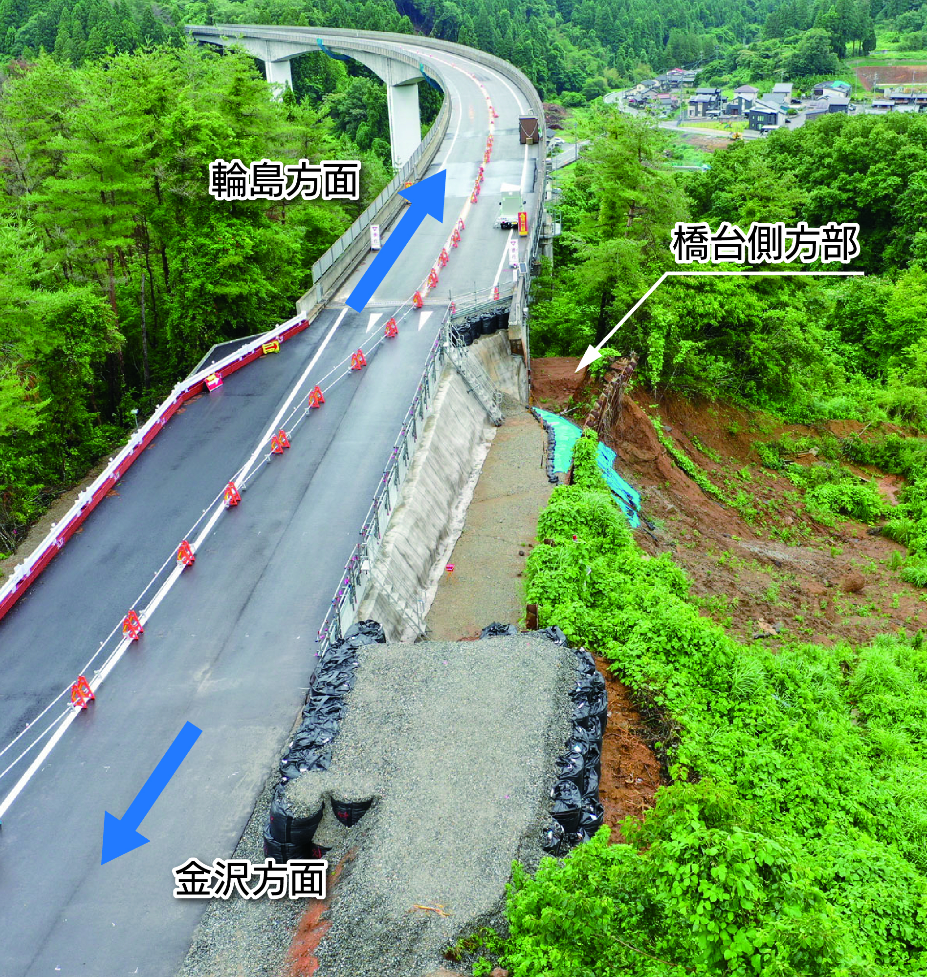 能登大橋へ続く啓開道路の補強工事に 「ジャイロパイラー™」「GRBシステム™」採用 – 株式会社 技研製作所 – GIKEN